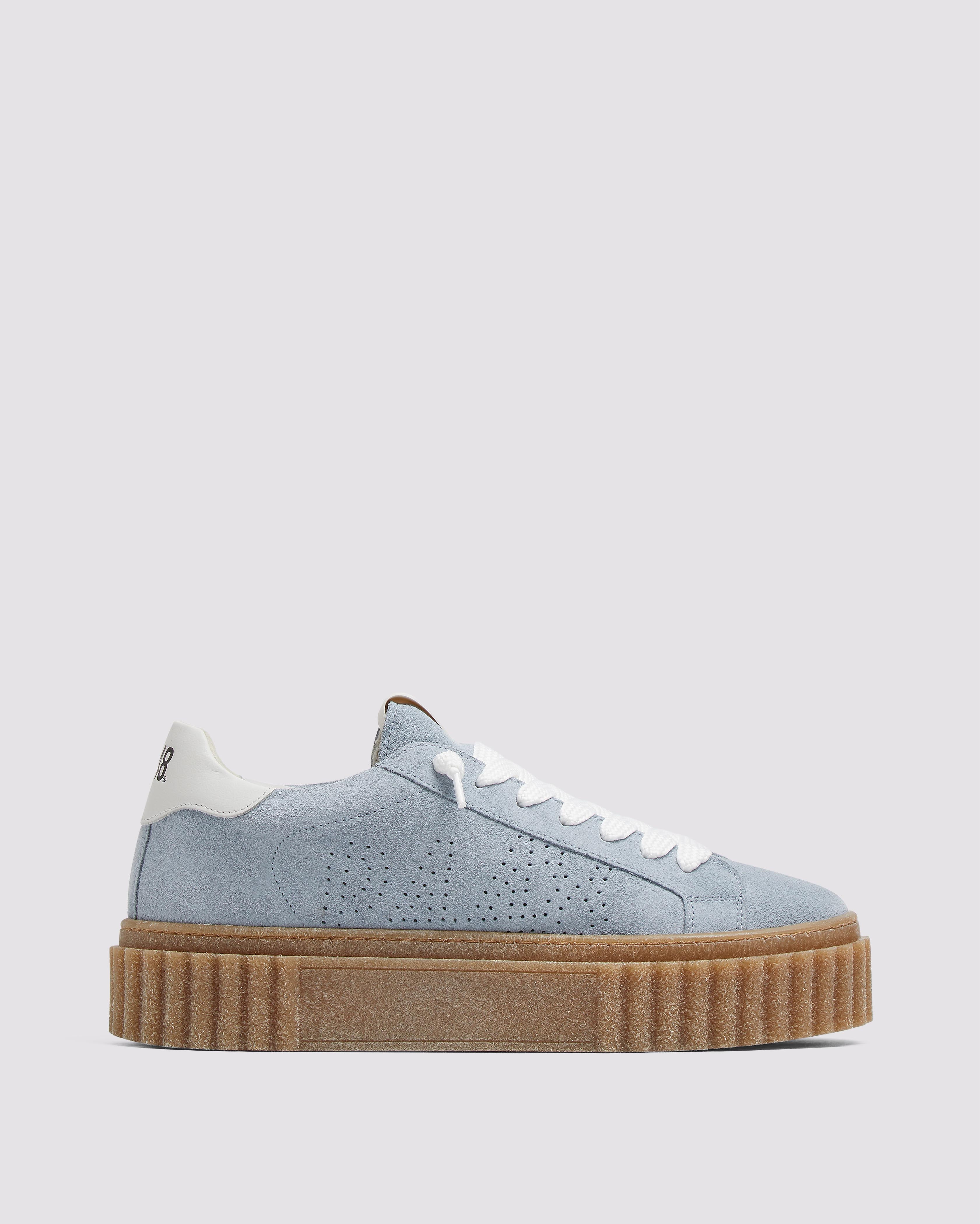 Creeper Storm - Women's Blue Suede Platform Sneaker – P448