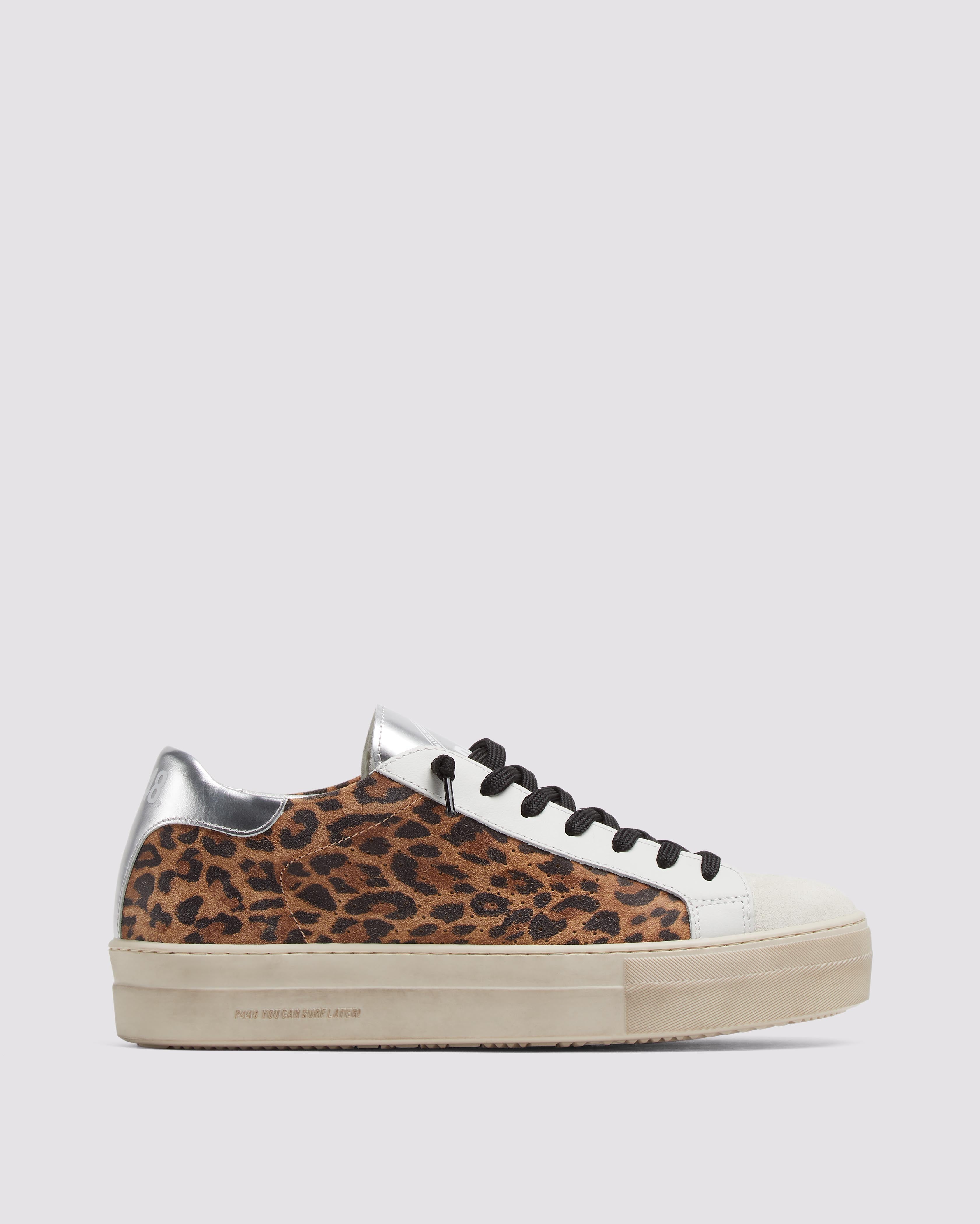 Thea Leopard/Silver - Women's Platform Leopard Sneaker – P448